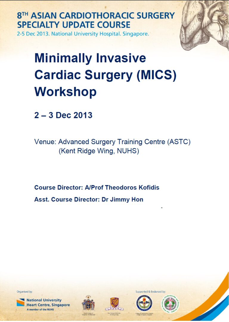 Minimally Invasive Cardiac Surgery (MICS) Workshop - Medical Genius